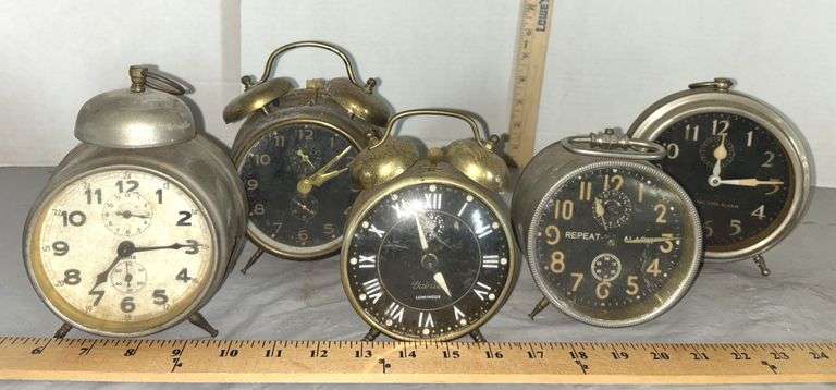 Primitive Alarm Clocks - Sherwood Auctions