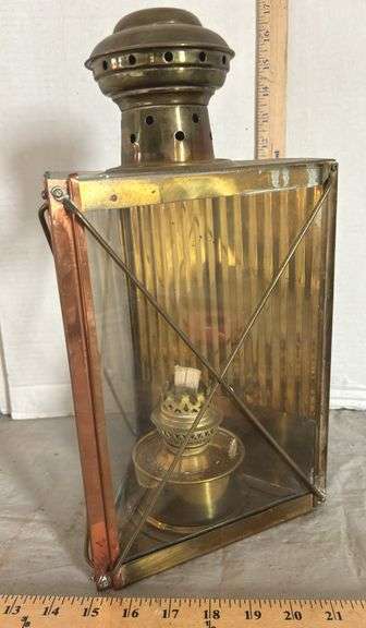 Nautical Brass Ship Lantern Triangle Hanging Kerosene Lamp - Sherwood ...