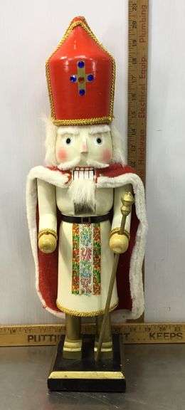 Bishop Style German Wooden Nutcracker - Sherwood Auctions