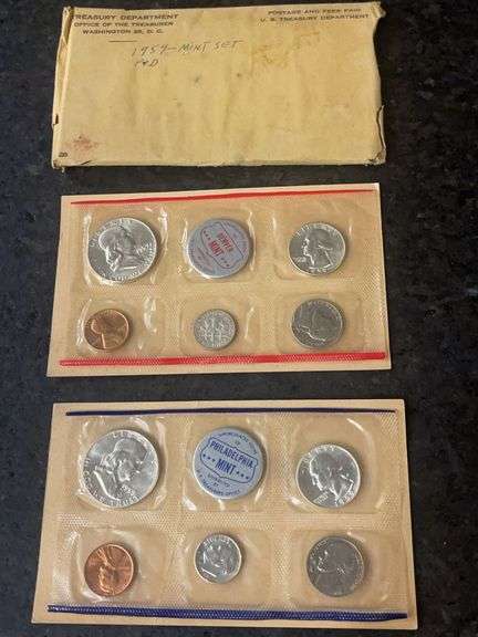 1959 D & P U.S. Mint Uncirculated Coin Sets - Sherwood Auctions