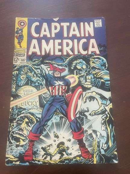 Marvel CAPTAIN AMERICA #107 Silver Age .12 Cent Comic, Published ...