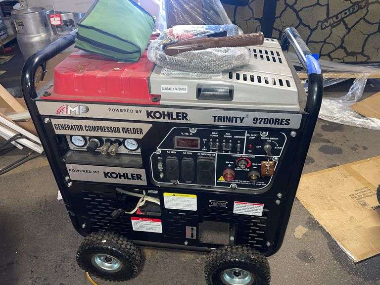 AMP Kohler Trinity 9700RES Generator Compressor Welder- gas & electric ...