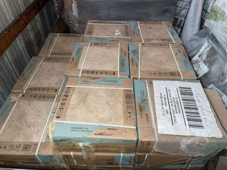 Approximately 40 Boxes of 12"x12” Traffic Master Ceramic Tile ...