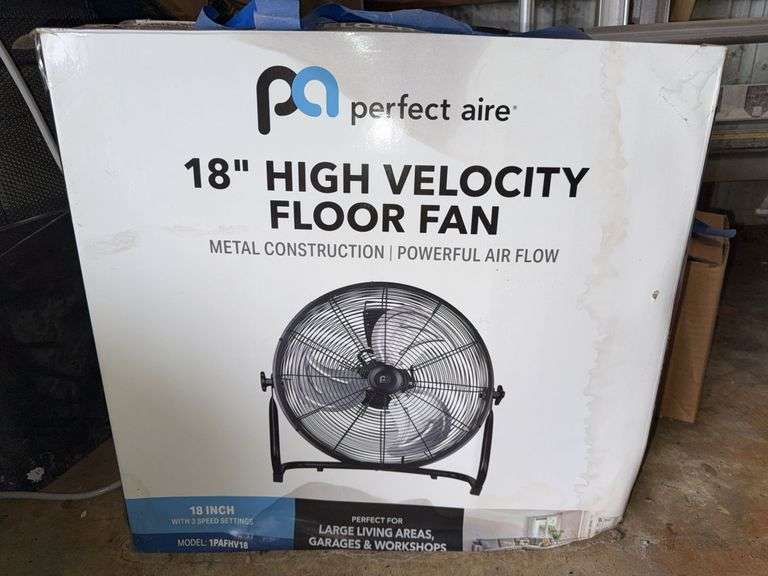 Perfect Aire 18” High Velocity Fan- unused - Sherwood Auctions
