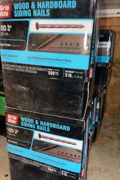 2- 5 lb Grip Rite 10D 3” Wood & Hardboard Siding Nails - Sherwood Auctions