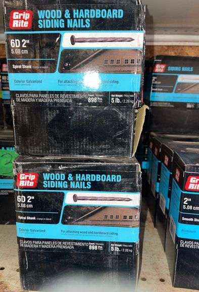 3- 5 lb Grip Rite 6D 2” Wood & Hardboard Siding Nails - Sherwood Auctions