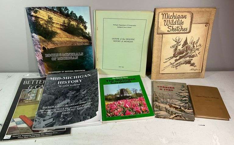 Michigan Books-Gardner, History, Sketches, Geologic, Rocks & Mineral ...