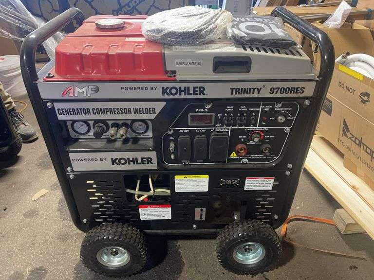 AMP Kohler Trinity 9700RES Generator Compressor Welder- gas & electric ...