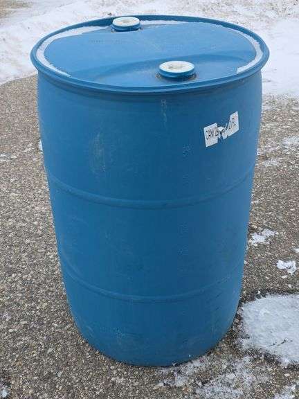 Empty Blue 55 Gallon Drum - Sherwood Auctions