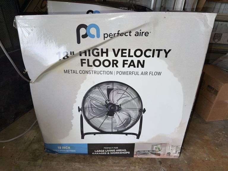 Perfect Aire 18” High Velocity Fan- unused - Sherwood Auctions