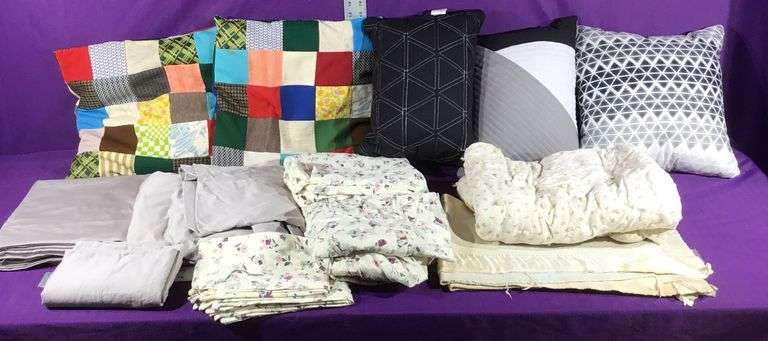 Assorted Throw Pillows & Bedding - Sherwood Auctions