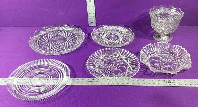 Glass Serving Trays & Candy Dish - Sherwood Auctions