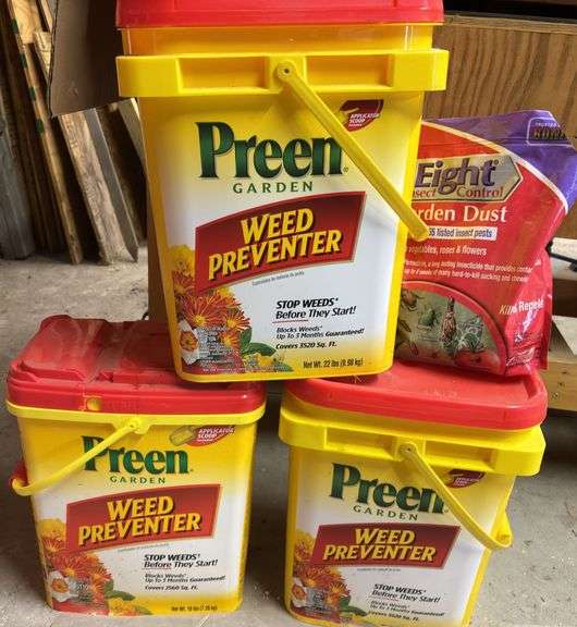 Three Preen Weed Preventer & Garden Dust - Sherwood Auctions