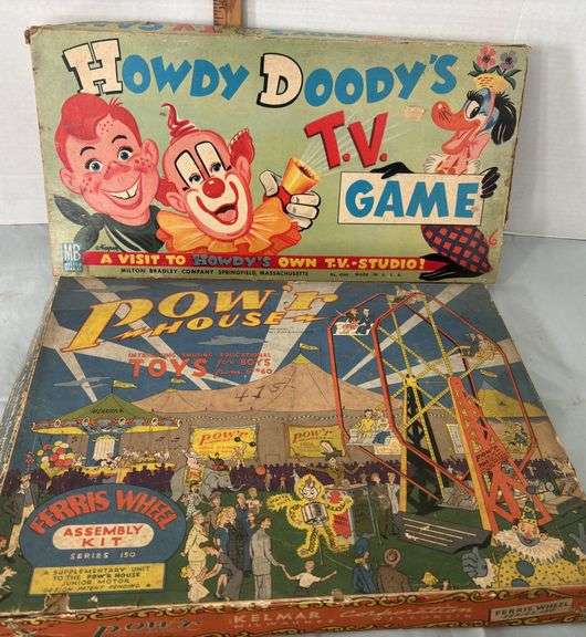 Milton Bradley Howdy Doody’s TV Board Game & Pow’r House Ferris Wheel ...