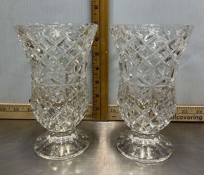 2 Vintage Crystal D’Adviana Vases - Sherwood Auctions