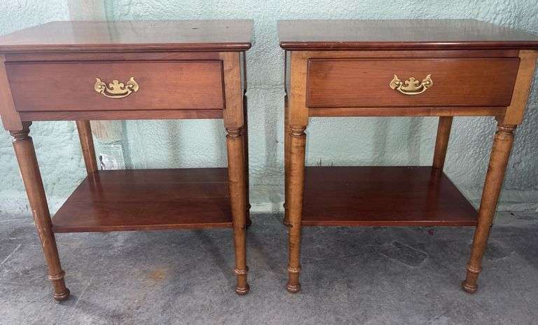 Two 1959 Stickley Original 26”x22”x18” Cherry Night Stands - Sherwood ...