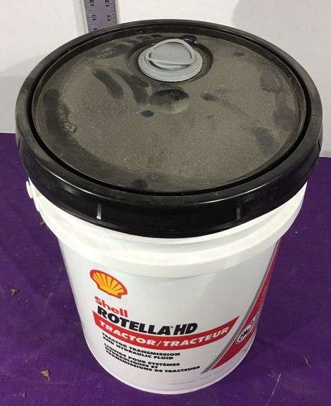 Unopened 5 Gallon Pail of Rotella HD Hydraulic Fluid - Sherwood Auctions