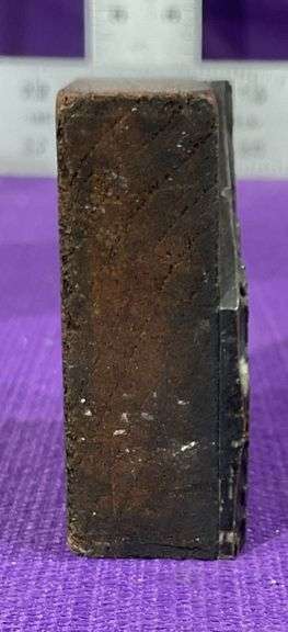 Vintage A. Zesse & Co. Wood & Copper Stamp Block - Sherwood Auctions