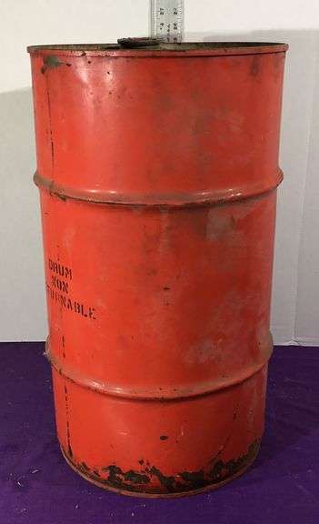 Empty 15 Gallon Metal Drum - Sherwood Auctions