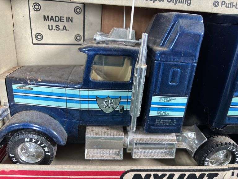 Never Opened- Nylint Silver Knight Express Blue Pressed Steel Semi ...