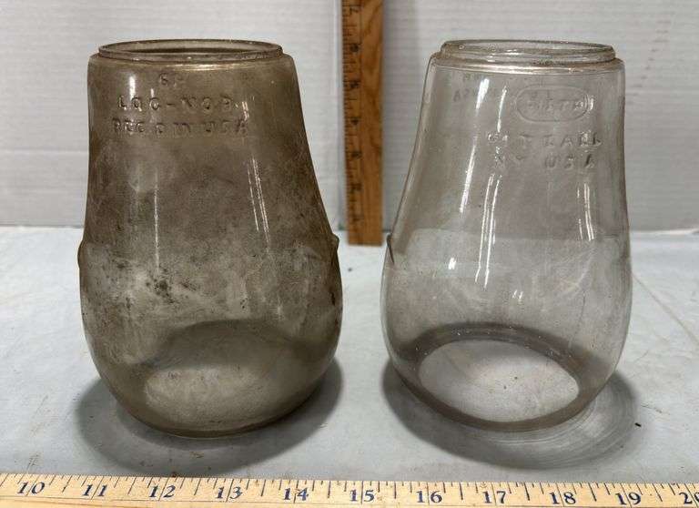Early 1900's LOC-NOB 6” Kerosene Railroad Lantern Globes - Sherwood ...