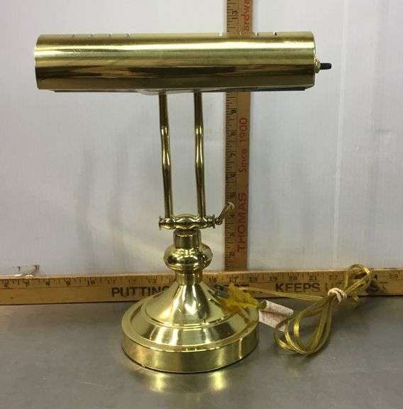 Underwriters Laboratories Brass Desk Lamp (has power) - Sherwood Auctions