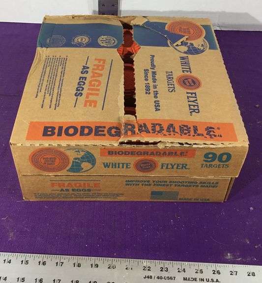 Box of 90 count White Flyer Clay Targets - Sherwood Auctions