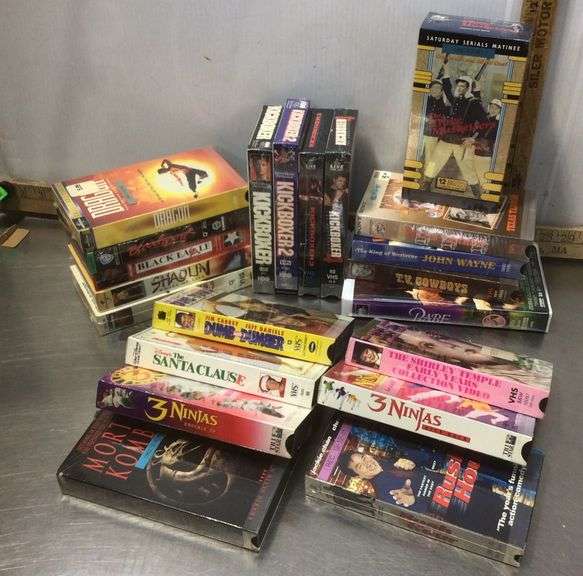 VHS Kickboxer 1-4, Shirley Temple Early Years, 3 Ninja, John Wayne and ...