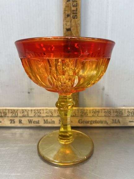Vintage Amberina Pedestal Candy Dish - Sherwood Auctions