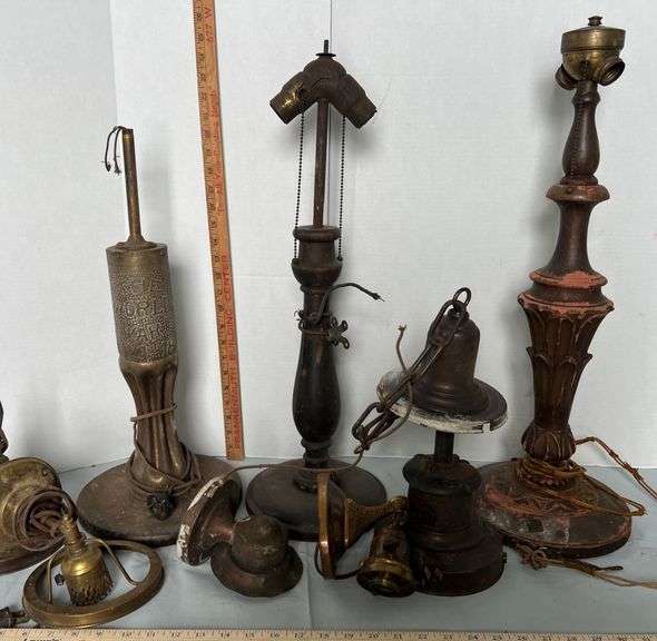 Trench Art Lamp- Makers Mark & More Antique Lamp Bases - Sherwood Auctions