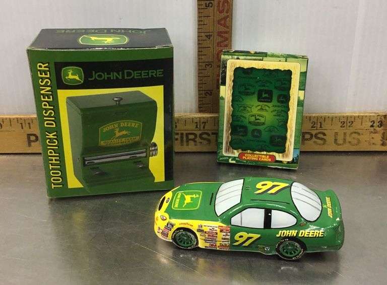 John Deere Toothpick Dispenser, Cards and Car - Sherwood Auctions