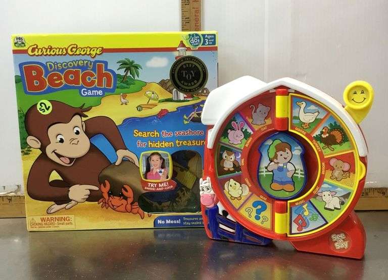 Curious George Beach Game and See ‘n Say (needs batteries) - Sherwood ...