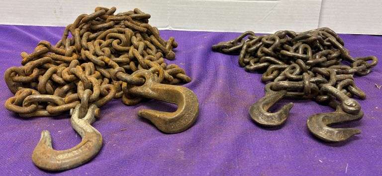 3/16 115” Chain w/ Hooks & 78” Chain w/ Hooks - Sherwood Auctions