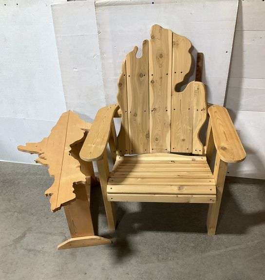 Michigan Chair with Upper Peninsula Table - Sherwood Auctions
