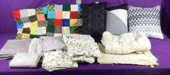 Assorted Throw Pillows & Bedding - Sherwood Auctions