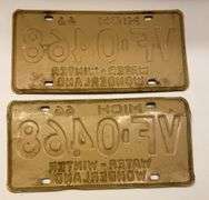 1966 Michigan License Plates-Pair - Sherwood Auctions
