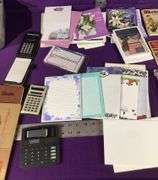 Assorted Calculators, Cards, Scratch Pads & More - Sherwood Auctions