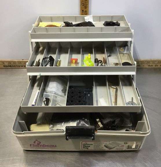 Three Tray Tackle Box & Contents - Sherwood Auctions