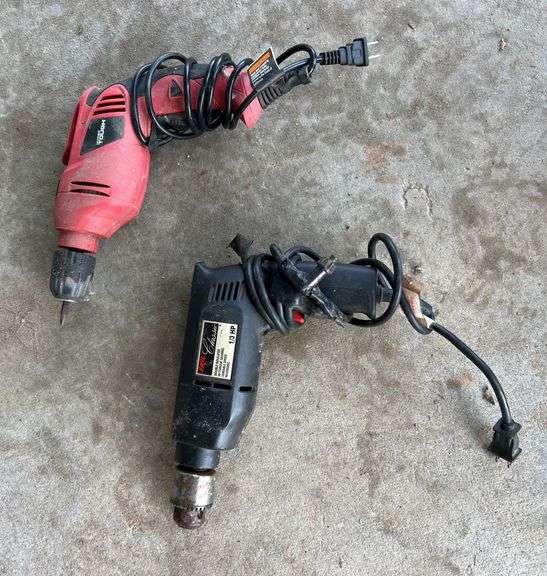 Hyper Tough 3/8 inch Electric Drill, Skil Classic 1/2 inch Electric ...