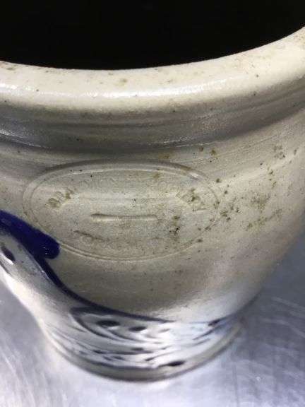 Small Blue Bird Crock - Sherwood Auctions