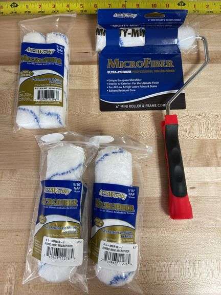 Arroworthy Microfiber 6” Mini Roller With Extra Roller Covers - Sherwood Auctions