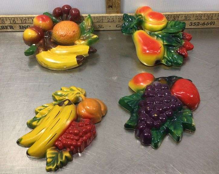 Raven Art Creations Hand Painted Chalkware Fruit Wall Art - Sherwood ...