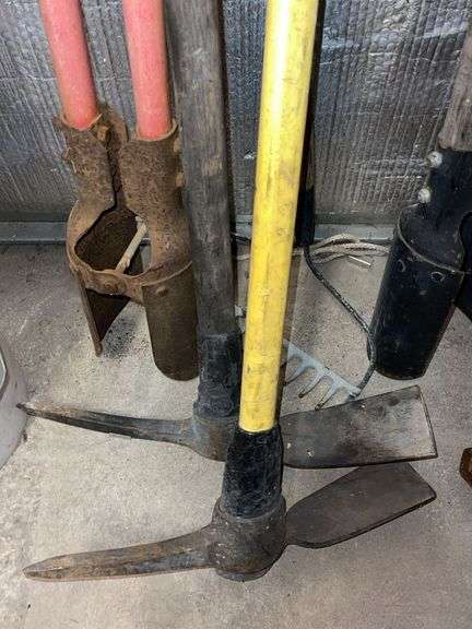 Pick Axes, Post Hole Diggers & Rake - Sherwood Auctions