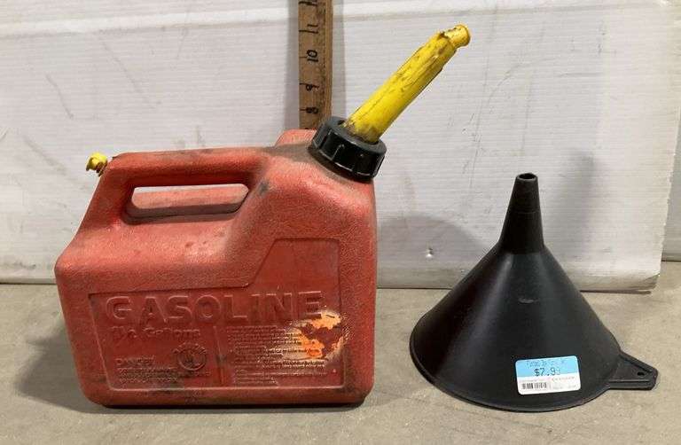 Gas Can & Funnel - Sherwood Auctions