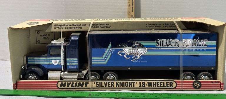 Nylint Silver Knight Express Metal Semi Tractor Trailer Truck ...