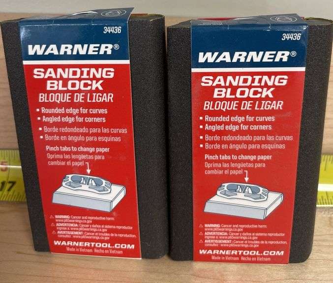 Warner Sanding Blocks(New) - Sherwood Auctions
