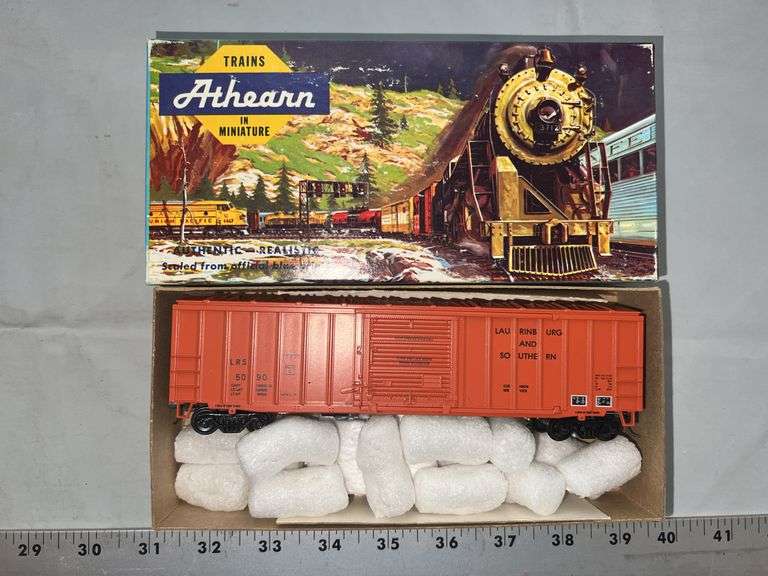 Athearn HO Scale 50’ 346 Laurinburg & Southern Rail Box Car - Sherwood ...