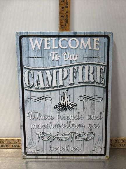 Metal Campfire Sign - Sherwood Auctions