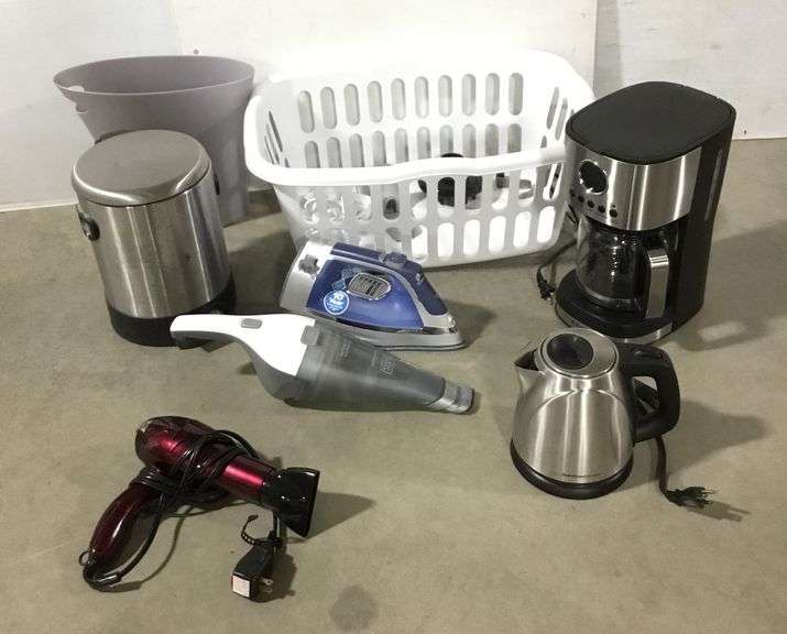 Coffee Maker, Electric Kettle, Dust Buster, Iron, Hair Dryer, Trash ...