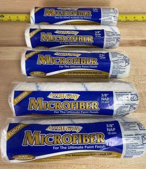 Arroworthy Microfiber 3/8” Nap Roller Covers (New) - Sherwood Auctions